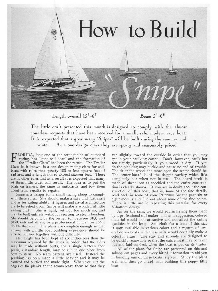 The Rudder - July 1931 - SnipeToday - Snipe Class International