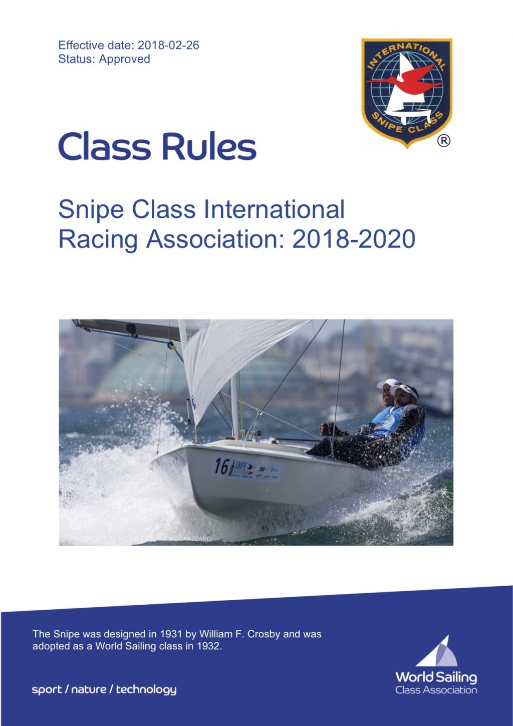 Snipe Class Rules - SnipeToday - Snipe Class International